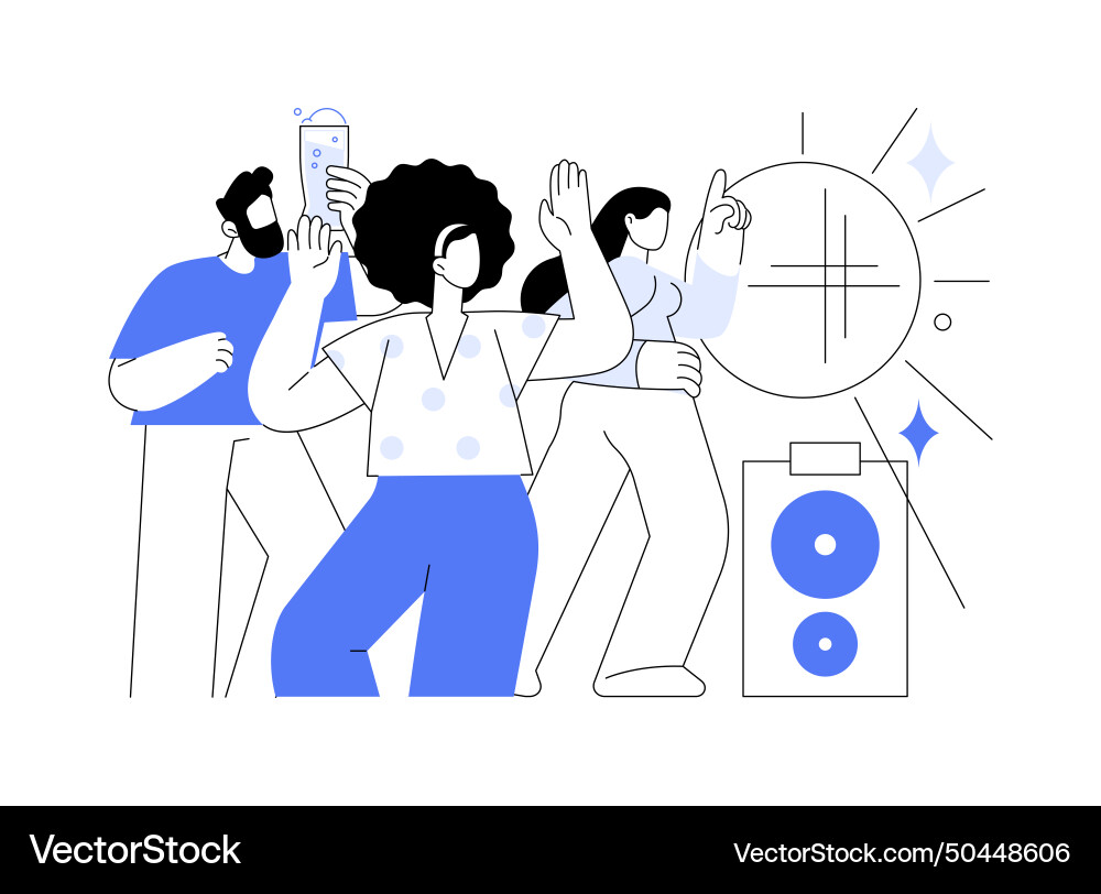 Clubbing isolated cartoon Royalty Free Vector Image