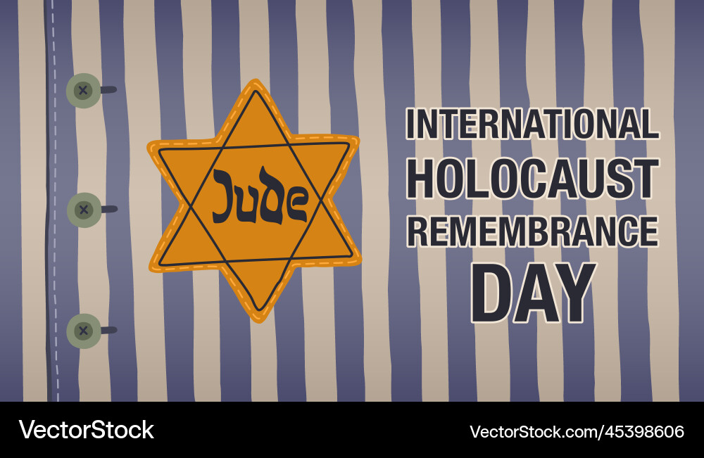 International holocaust remembrance day Royalty Free Vector