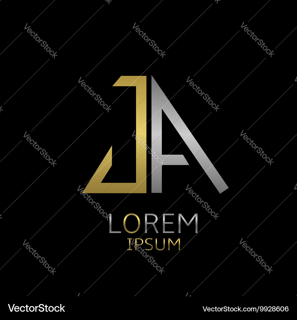 Ja letters logo Royalty Free Vector Image - VectorStock