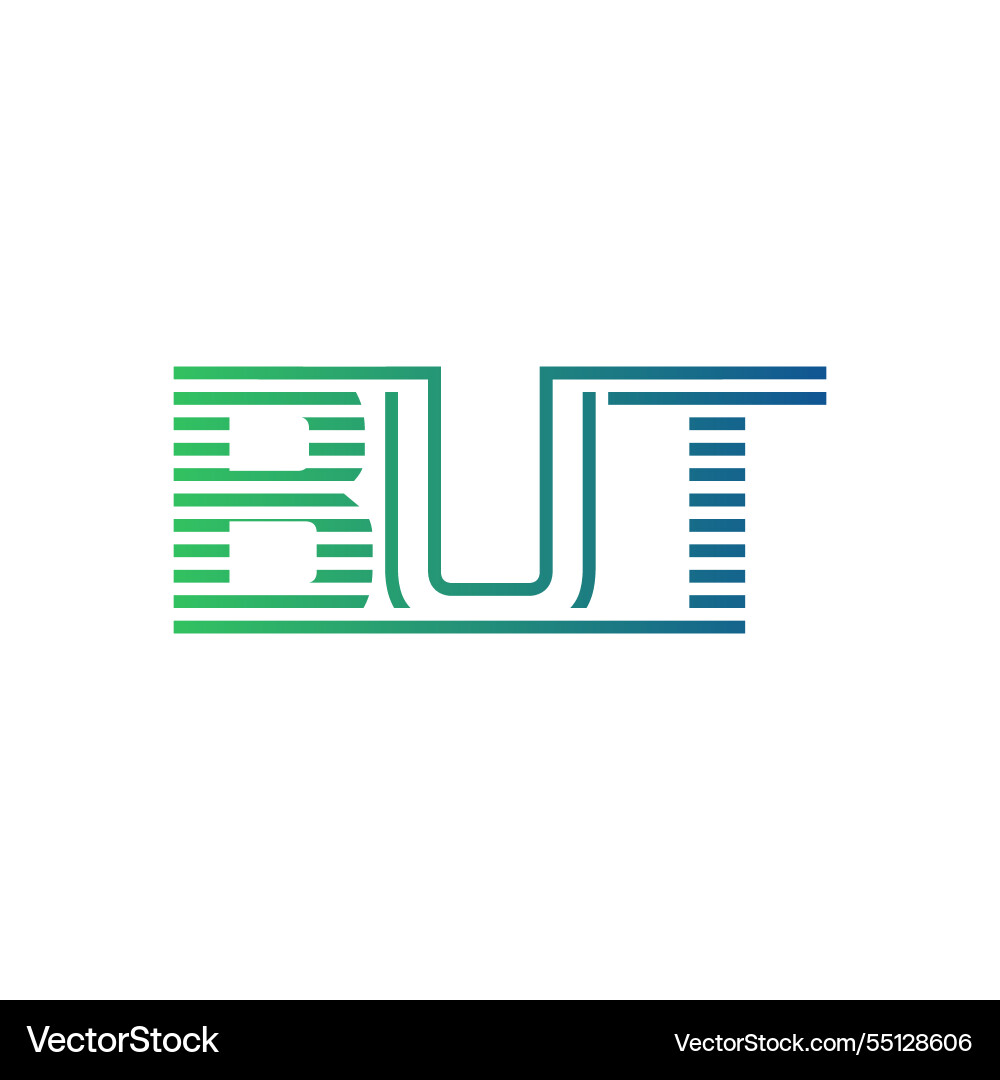 Modern but logo design letter minimalist Vector Image