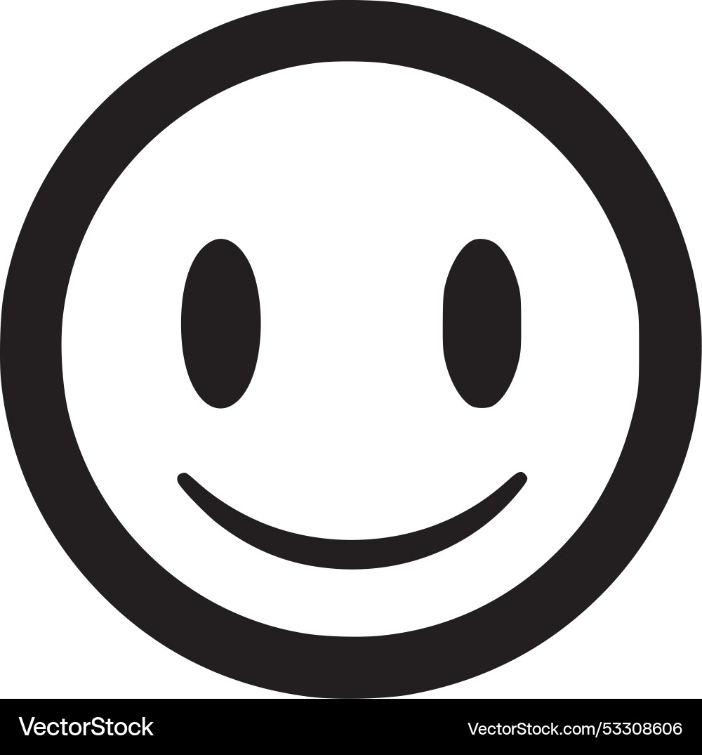 Smiley face - minimalist and flat logo Royalty Free Vector