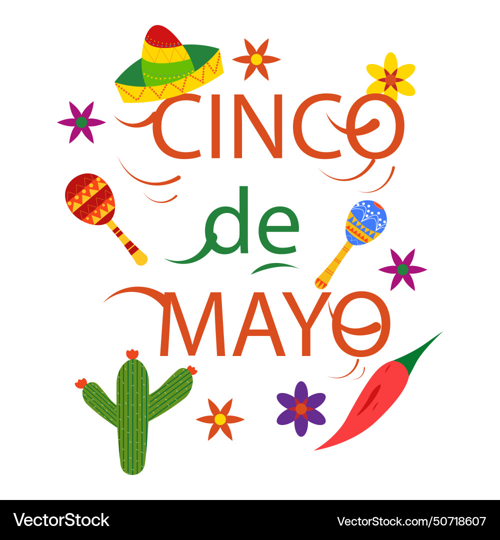 Cinco de mayo clipart bundle collection Royalty Free Vector