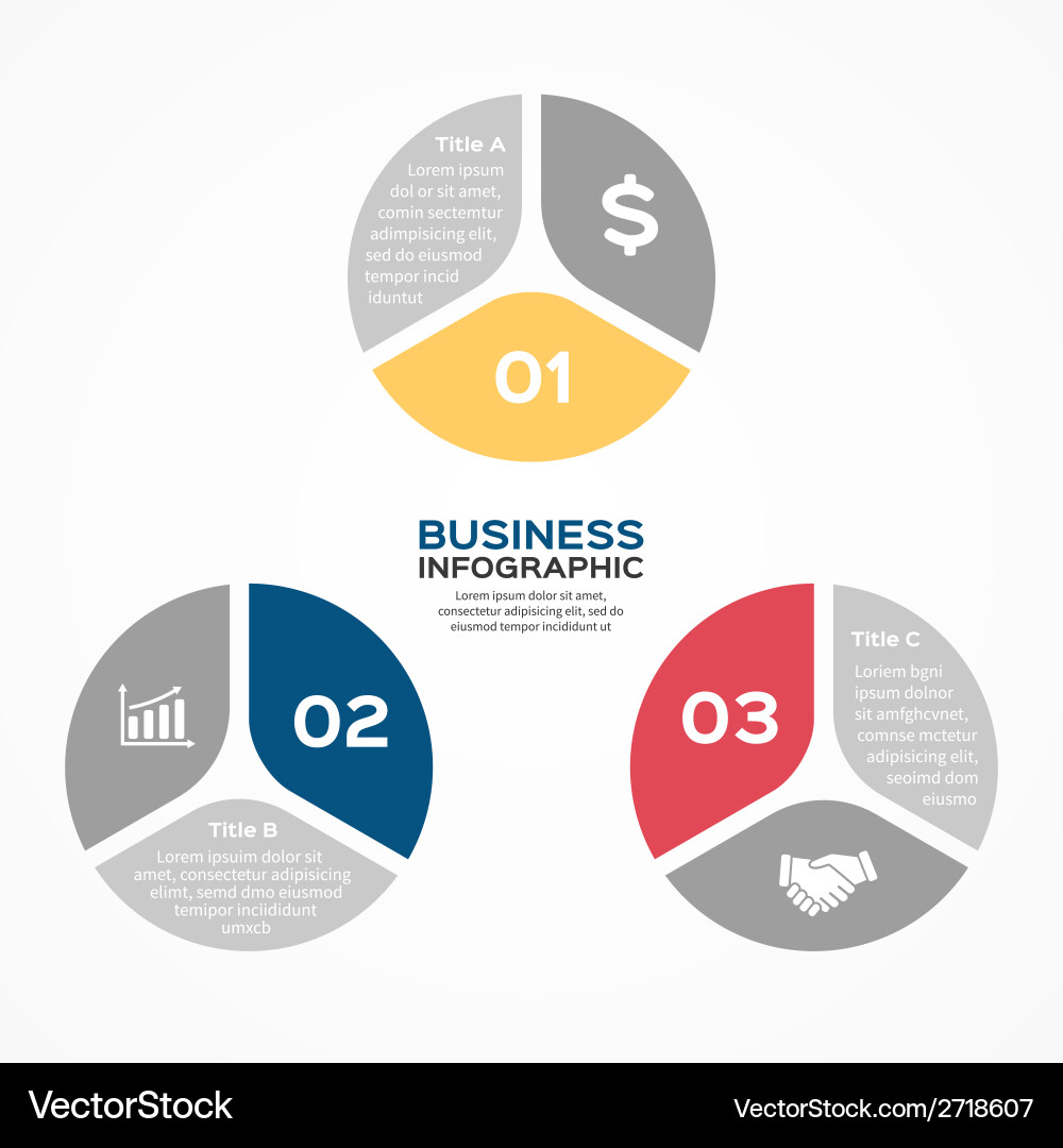 Circle diagram infographic for business Royalty Free Vector