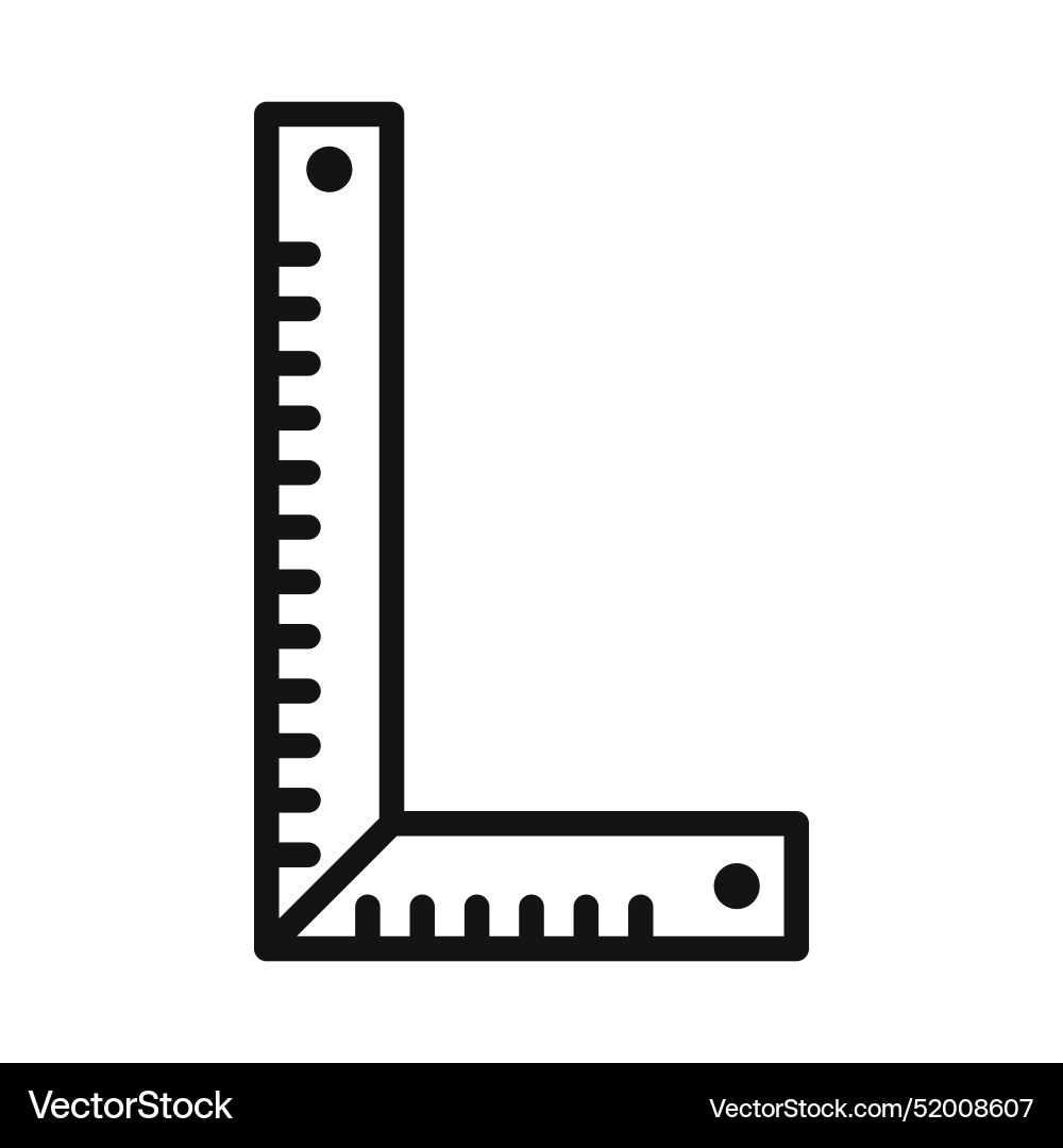 Combined ruler icon for measurement and design Vector Image