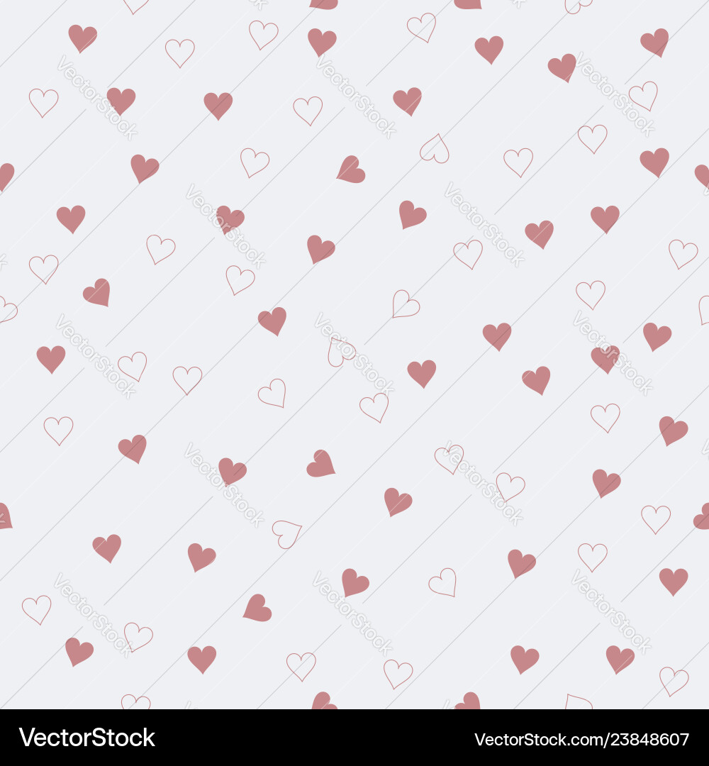 Heart seamless pattern Royalty Free Vector Image