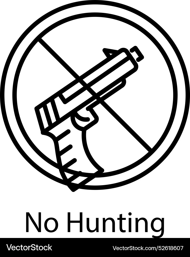 No hunting Royalty Free Vector Image - VectorStock