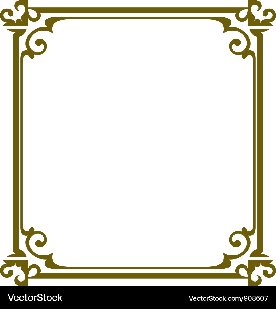 Ornate Frame Decoration Royalty Free Vector Image