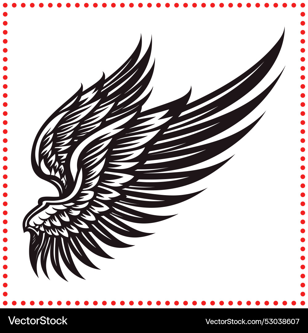 Seraphic wing designs mystical angelic Royalty Free Vector