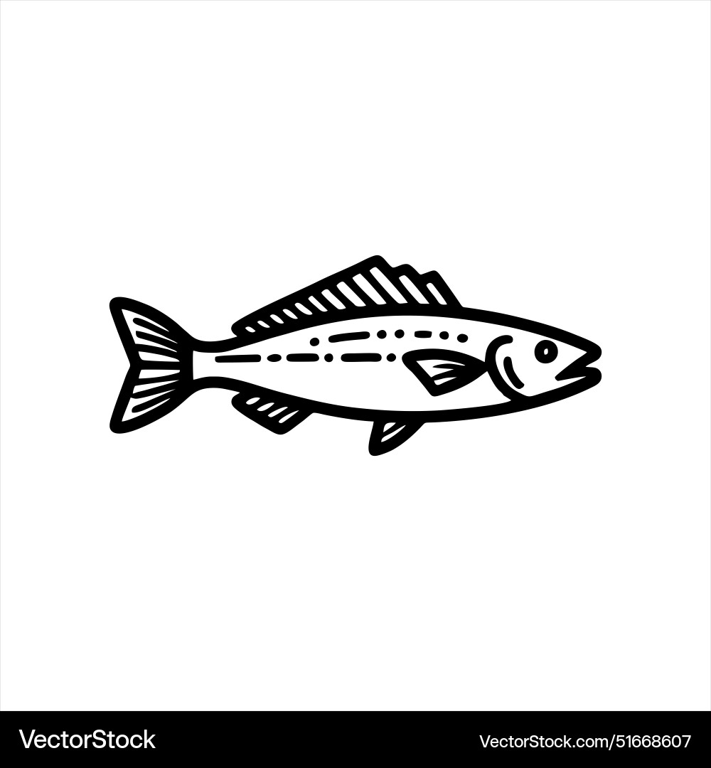 Simple fish with minimalist and modern design Vector Image