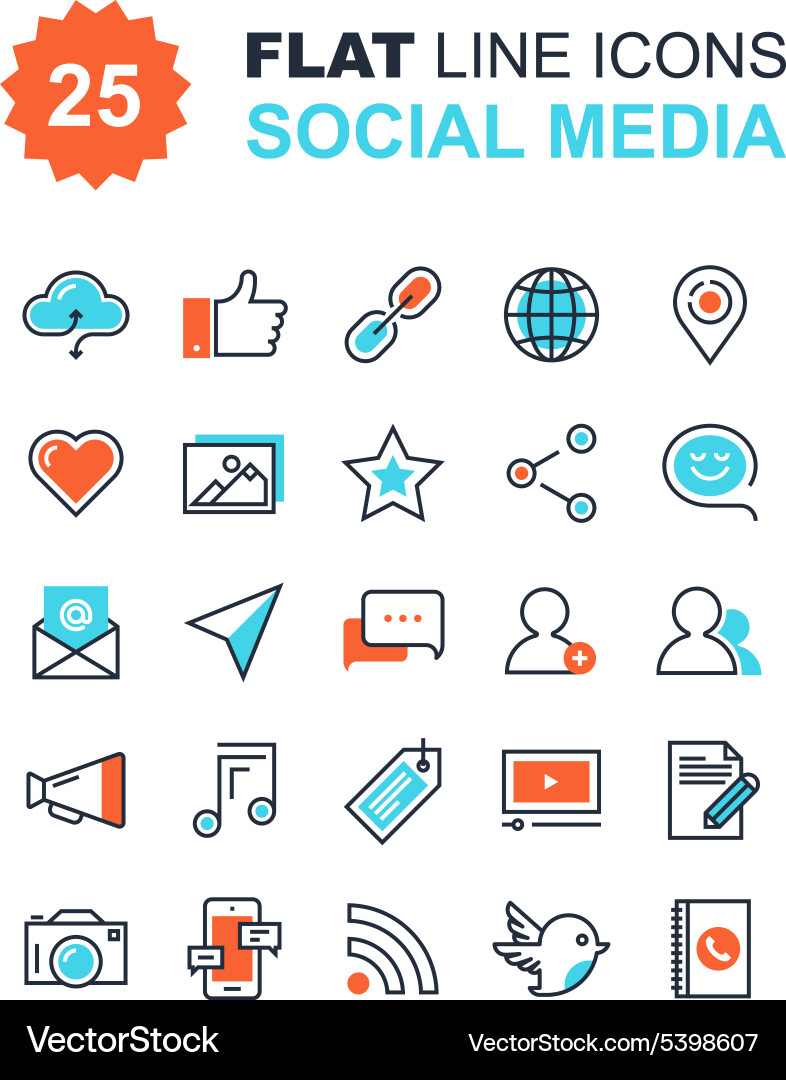 Social media Royalty Free Vector Image - VectorStock