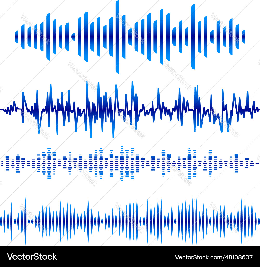 Sound waves Royalty Free Vector Image - VectorStock