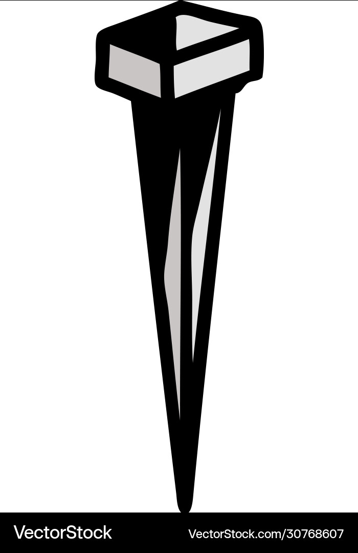 Traditional tattoo iron nail Royalty Free Vector Image