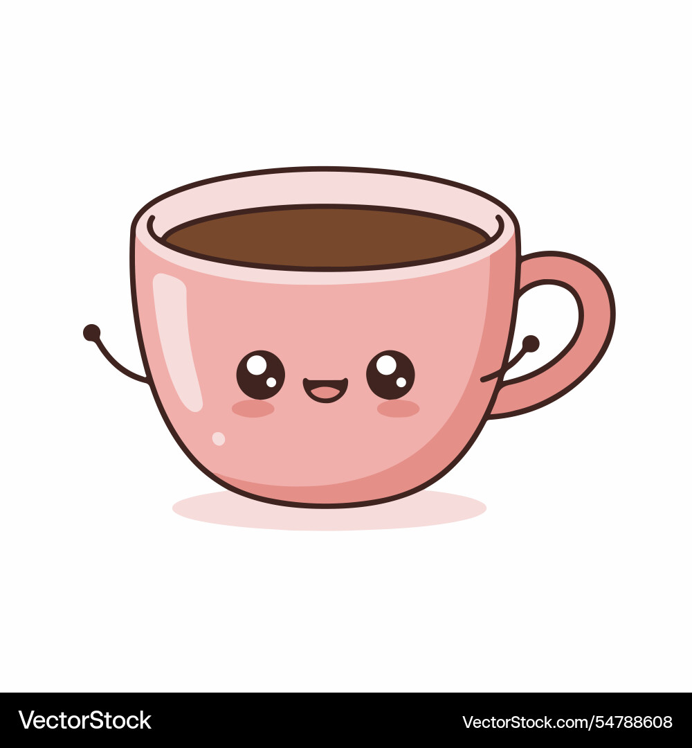 Cute coffee cup paper mug logo icon Royalty Free Vector