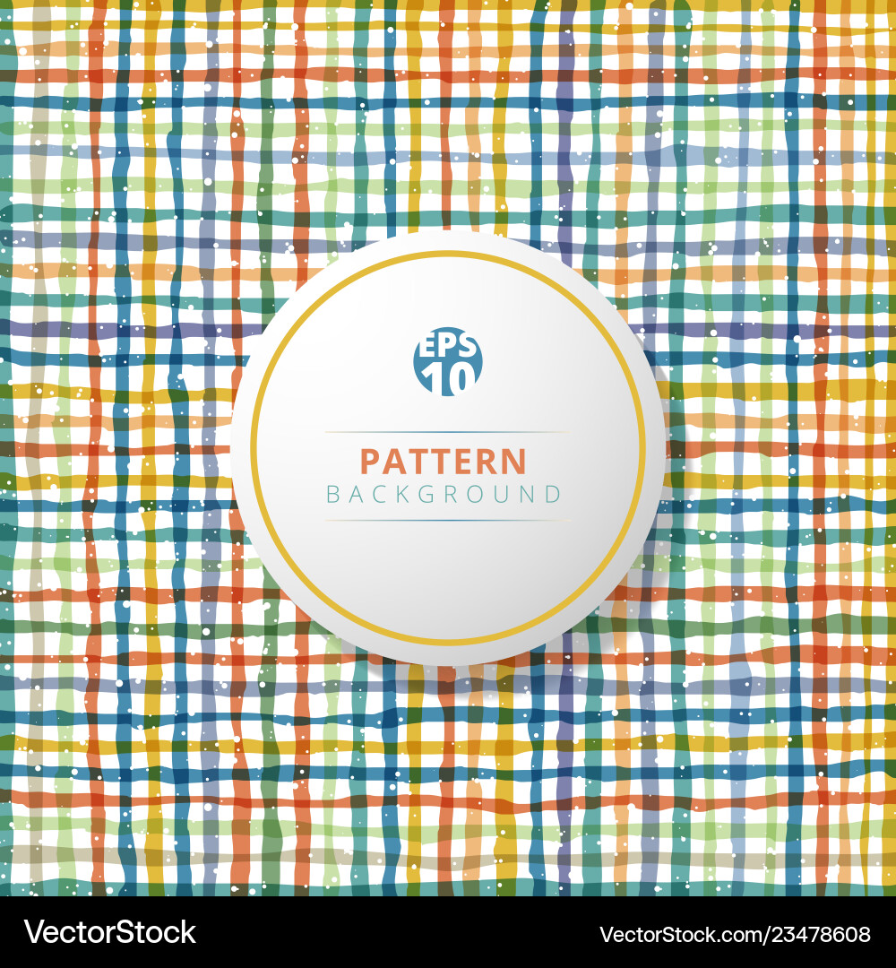 Hand drawn multicolor grid on white background Vector Image