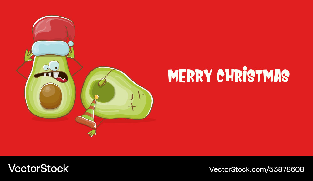 Merry christmas funky greeting horizontal Vector Image