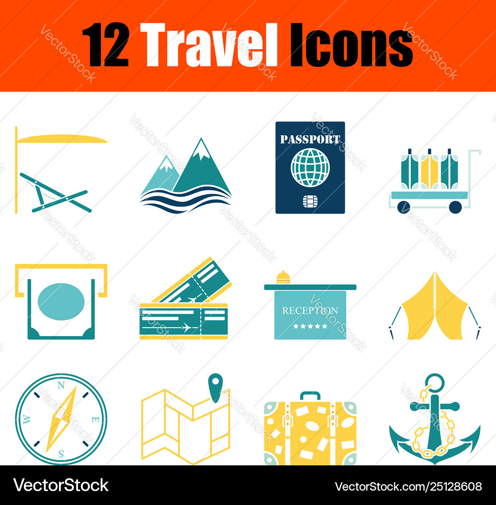 Travel icon set Royalty Free Vector Image - VectorStock