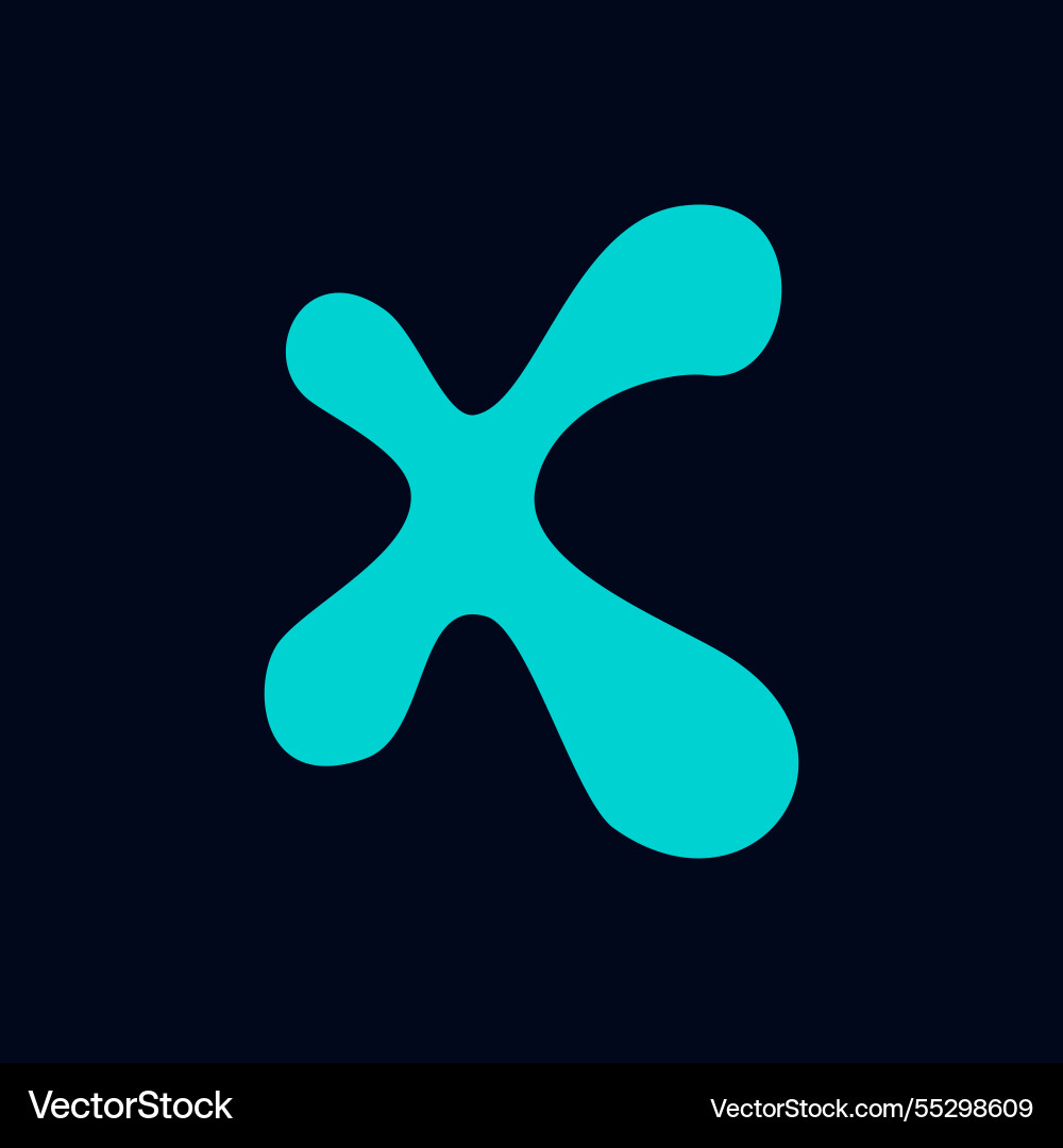 Abstract turquoise x Royalty Free Vector Image