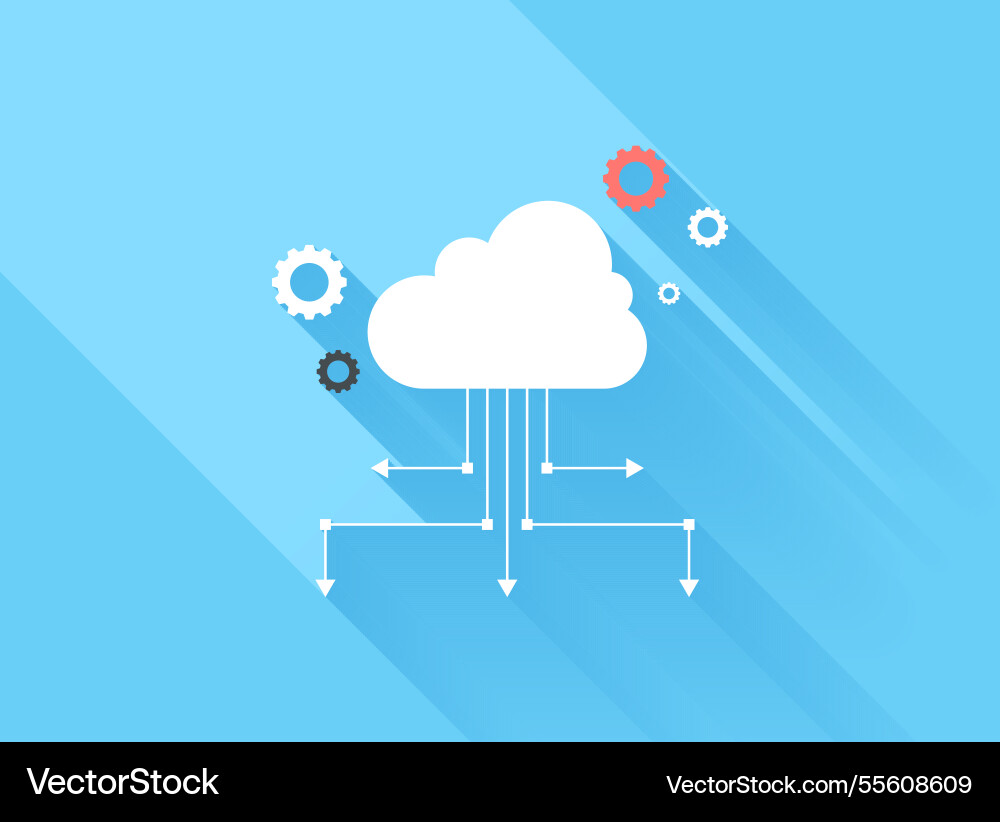 Cloud computing concept Royalty Free Vector Image