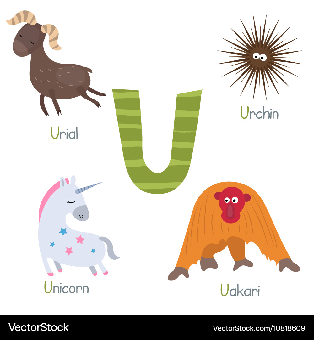 Cute zoo alphabet Royalty Free Vector Image - VectorStock