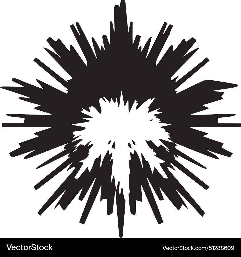 Explosion - minimalist and simple silhouette Vector Image