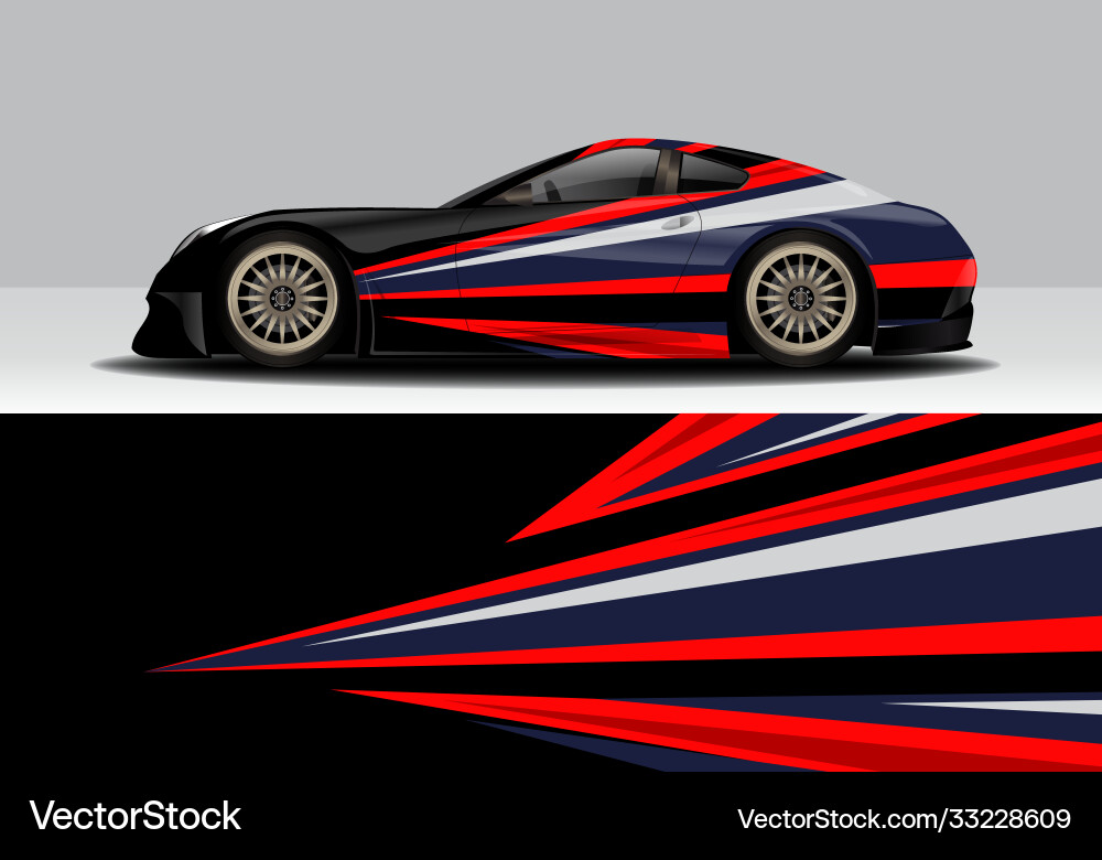 Modern sporty abstract car wrap auto sticker Vector Image