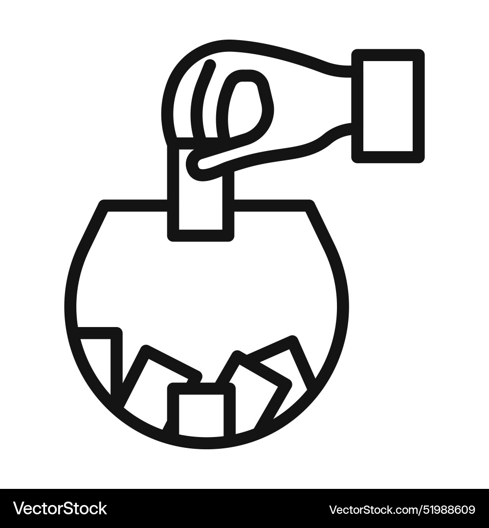 Raffle icon mark in filled style Royalty Free Vector Image