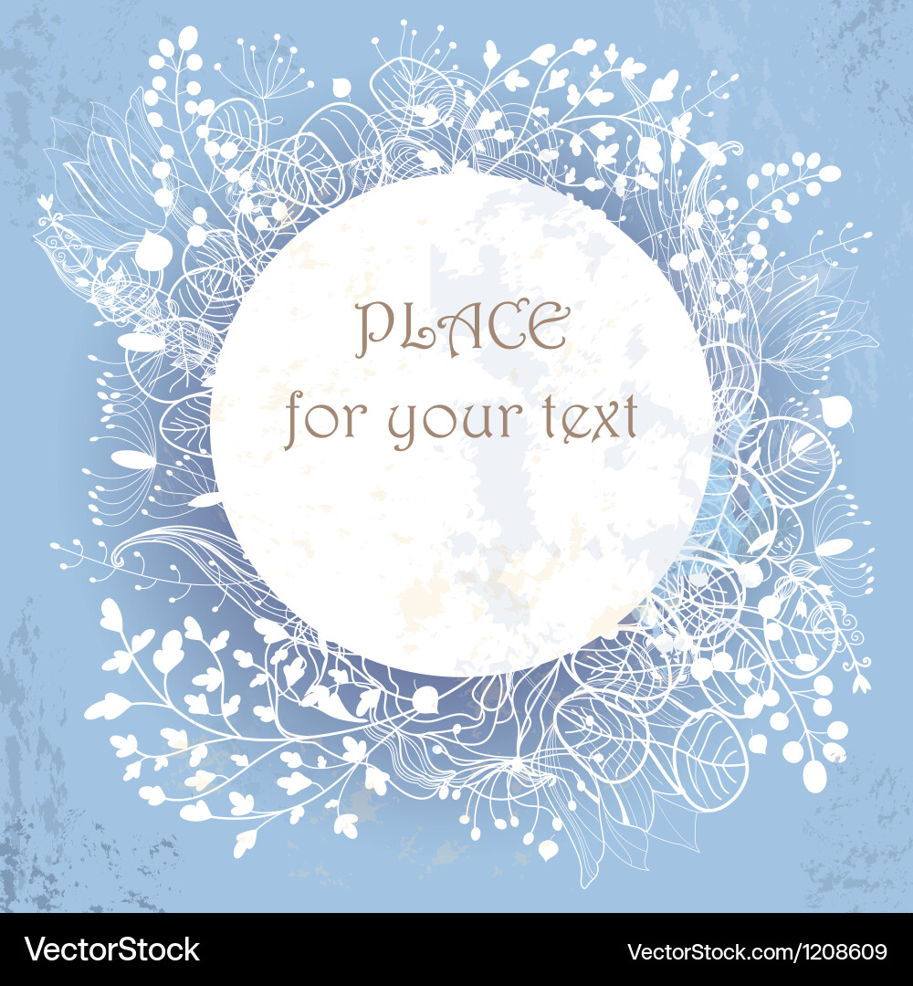 Round background with flowers Royalty Free Vector Image