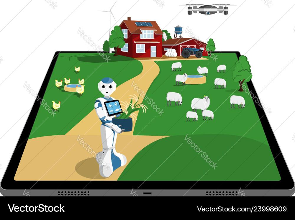 Smart farming concept Royalty Free Vector Image