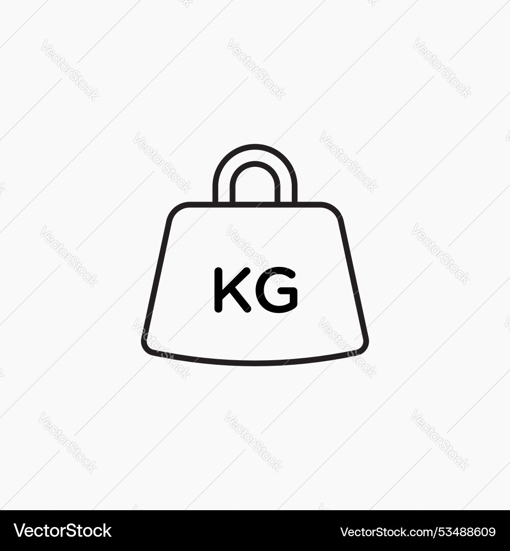Weightline in thin line black color flat simple Vector Image