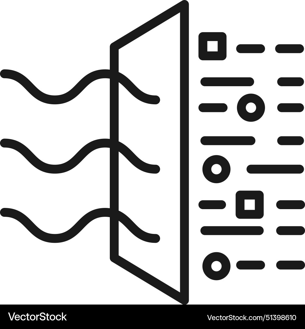 Air filter icon cleaner purifier airflow Vector Image