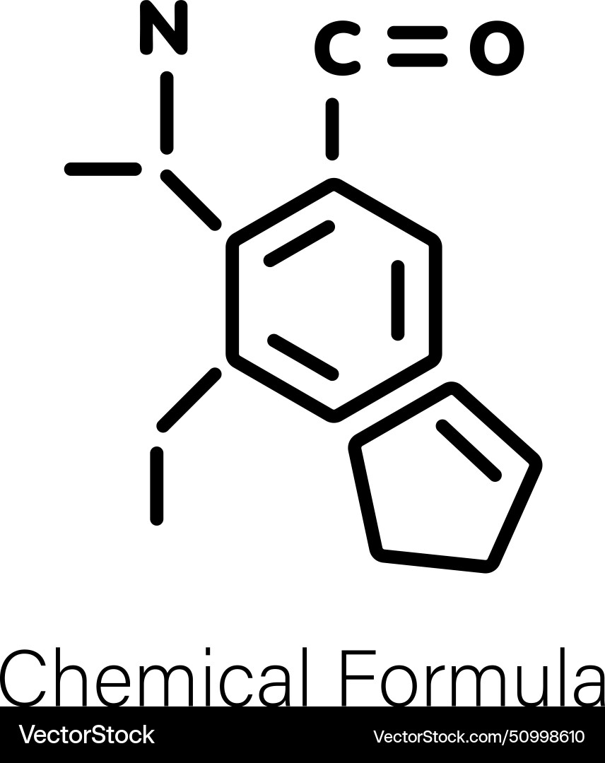 Chemische Formel Lizenzfreies Vektorbild - VectorStock