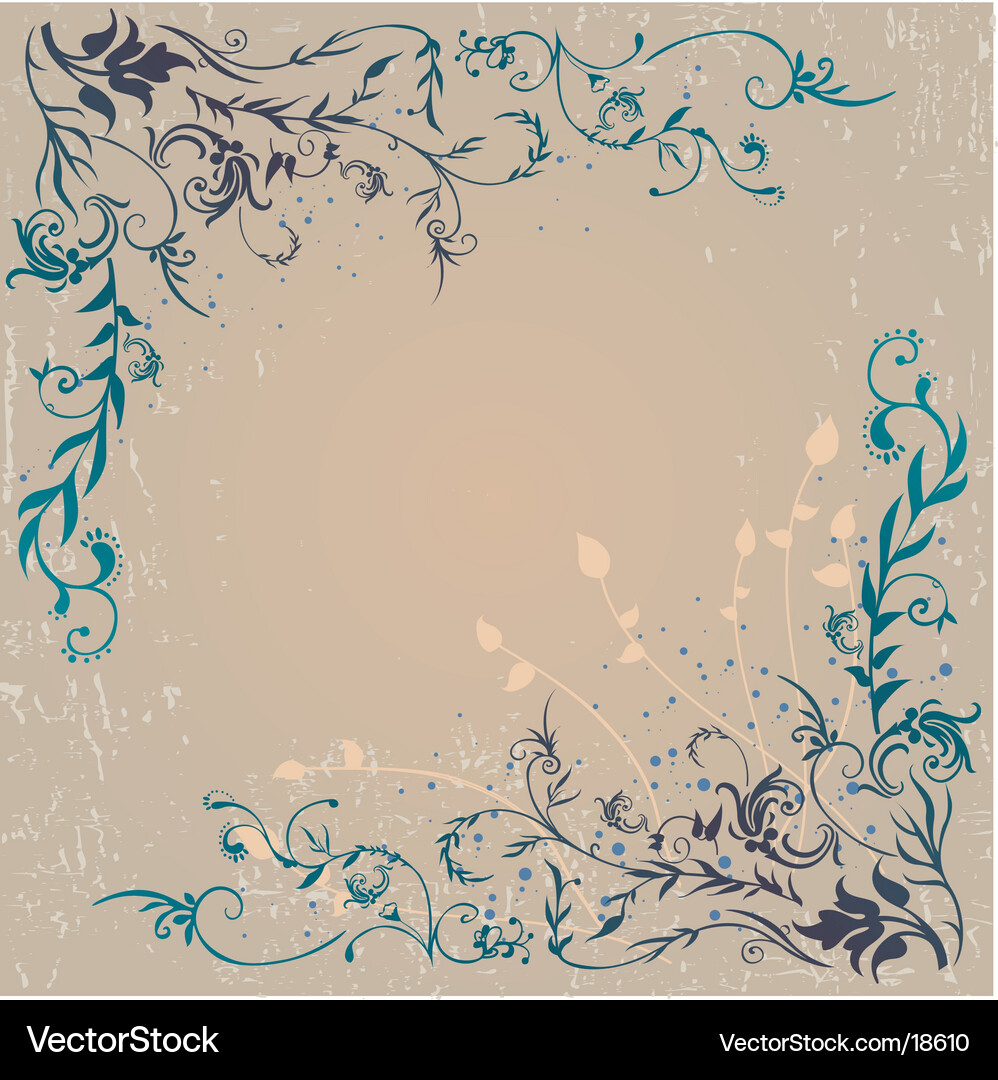 Floral Edge Frame Royalty Free Vector Image - VectorStock