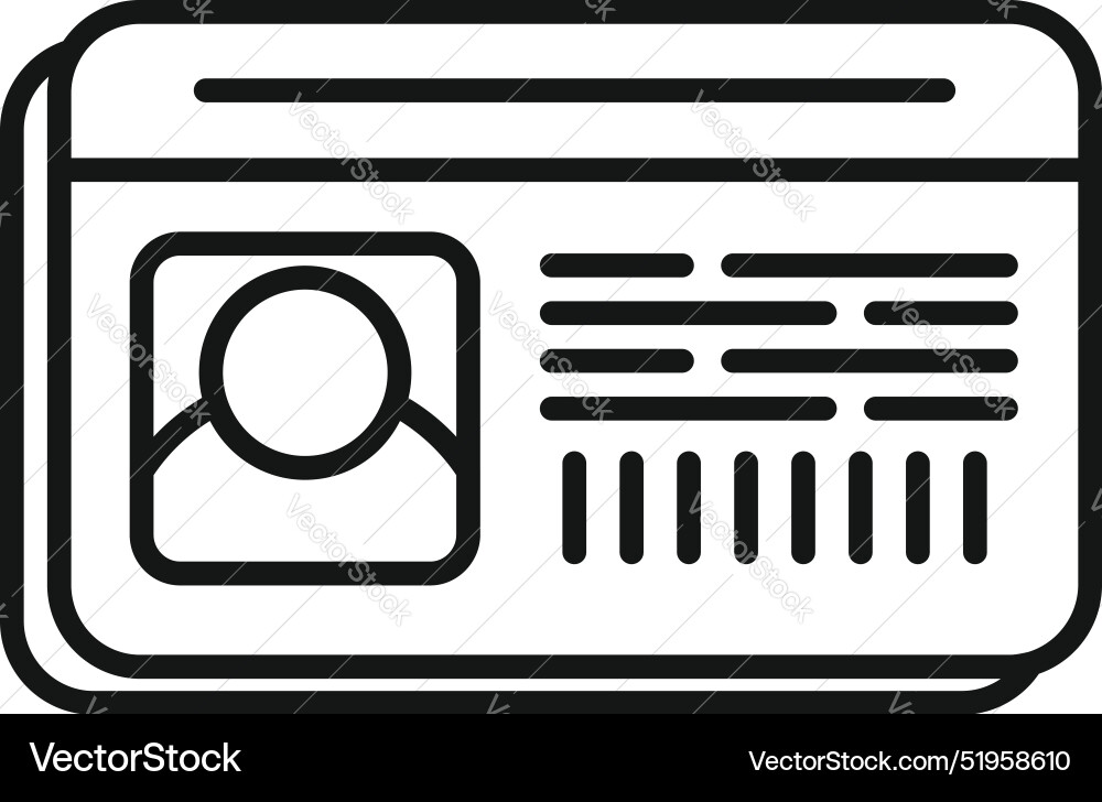 Personal identification card icon showing access Vector Image
