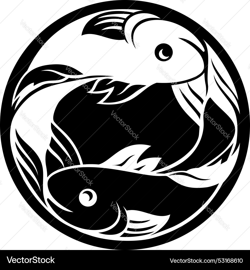 Pisces fish horoscope zodiac sign Royalty Free Vector Image