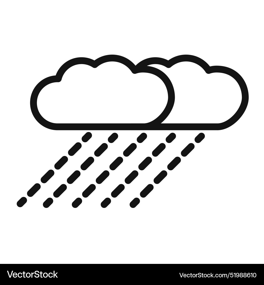 Rain icon for weather forecasting apps and travel Vector Image