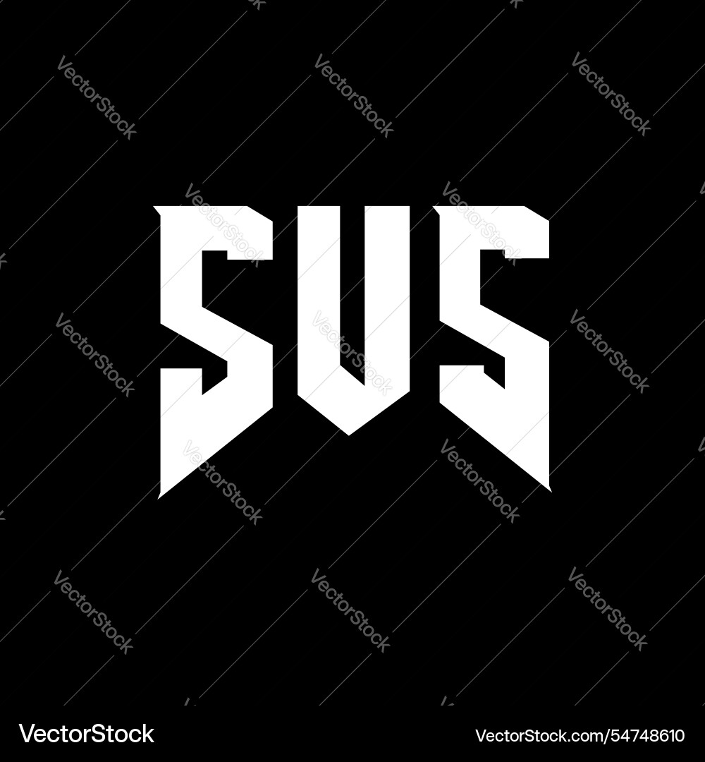 Sus letter logo design for technology company Vector Image