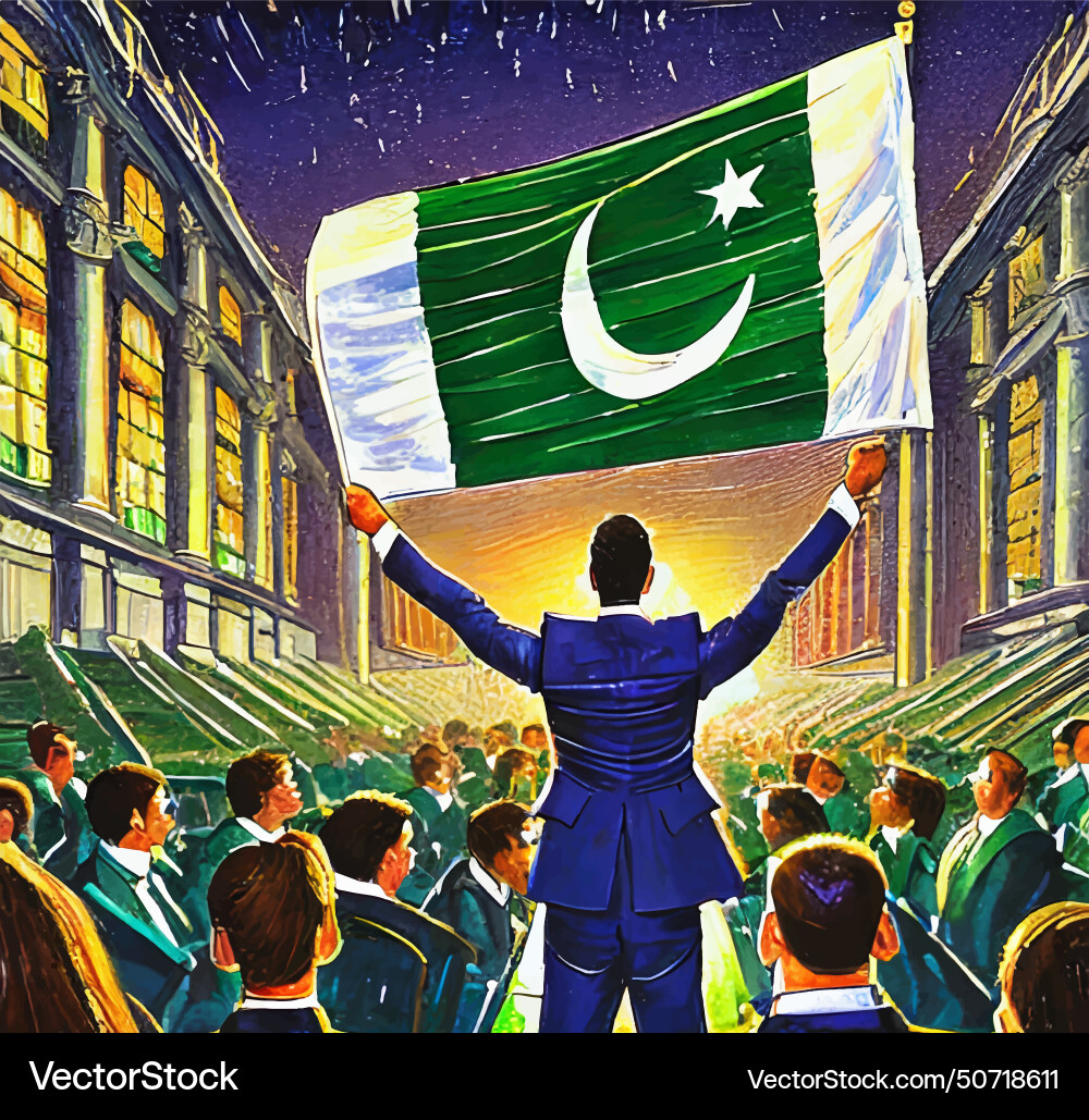 23rd march pakistans resolution day in art Vector Image