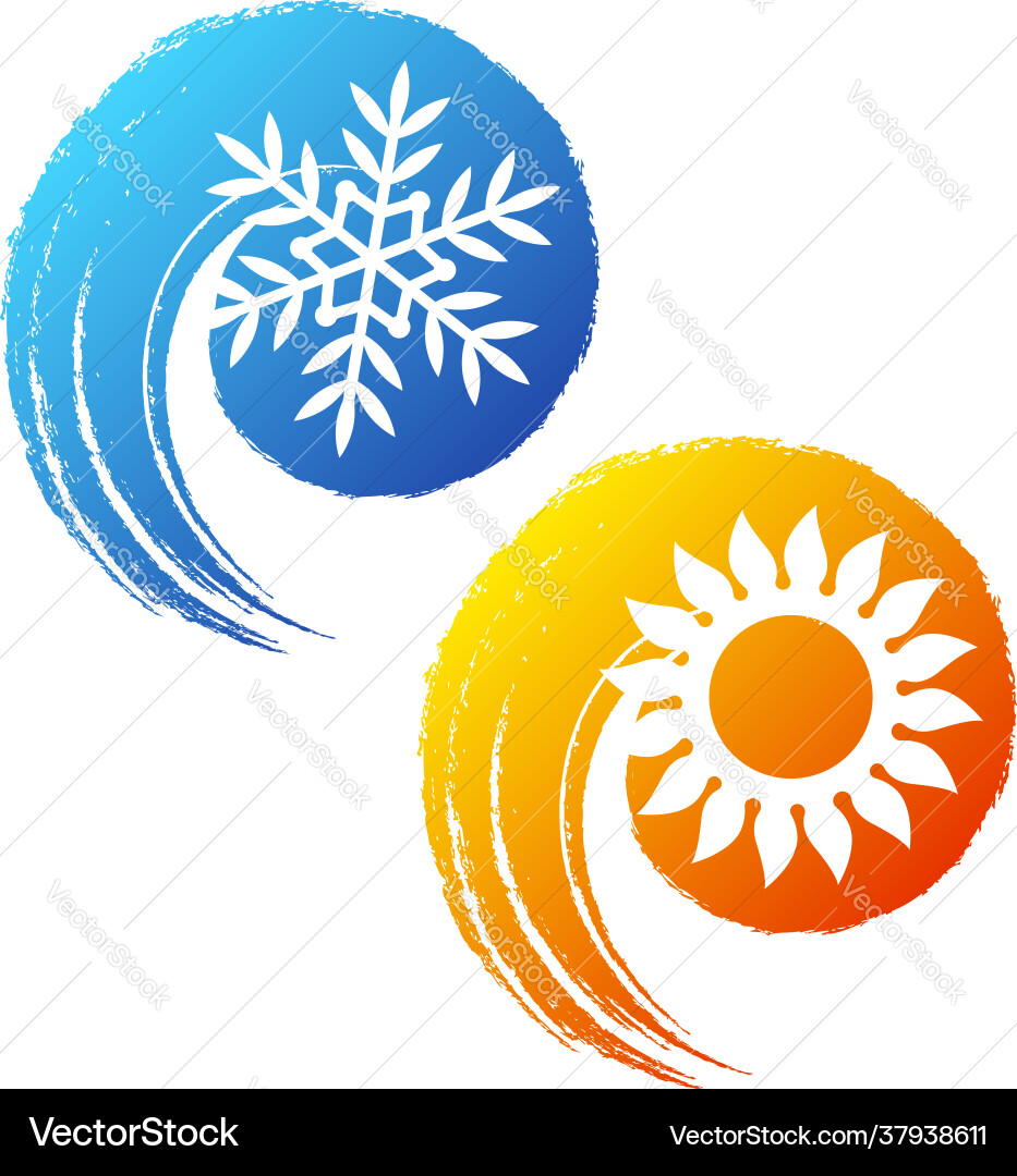 Air conditioning refrigeration and heating symbol Vector Image