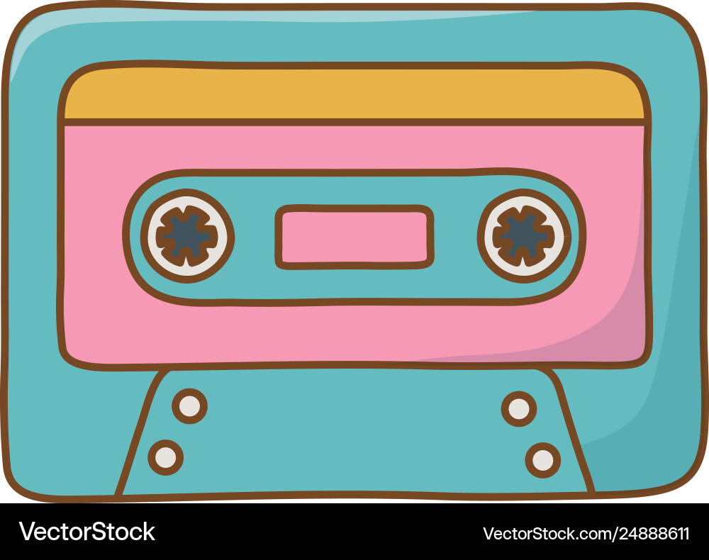 Cassette icon cartoon Royalty Free Vector Image
