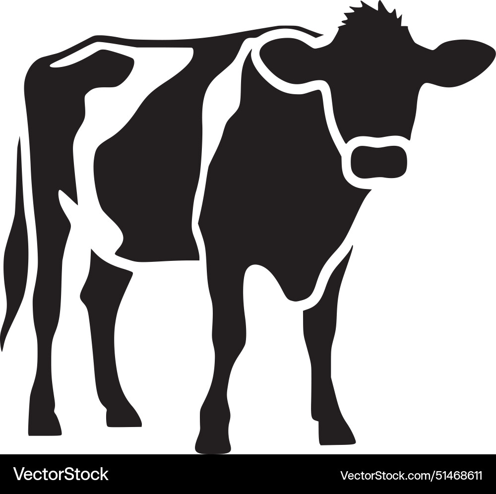 Cow - minimalist and simple silhouette Royalty Free Vector