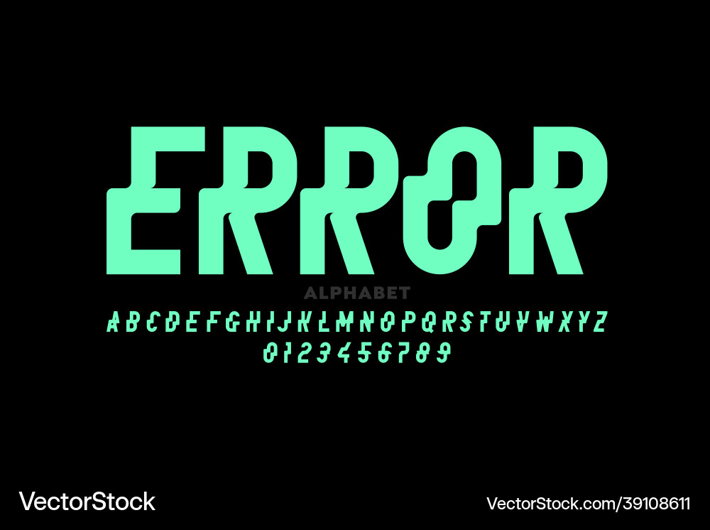 Distorted Alphabet Font Royalty Free Vector Image