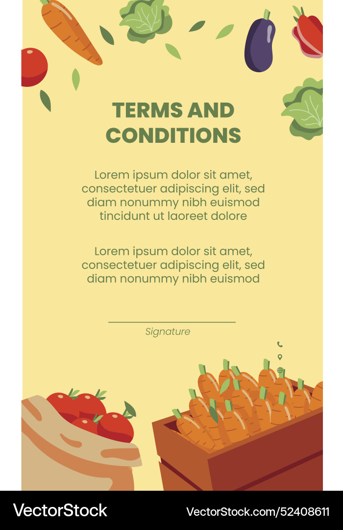 Hand drawn local marketid card template Royalty Free Vector