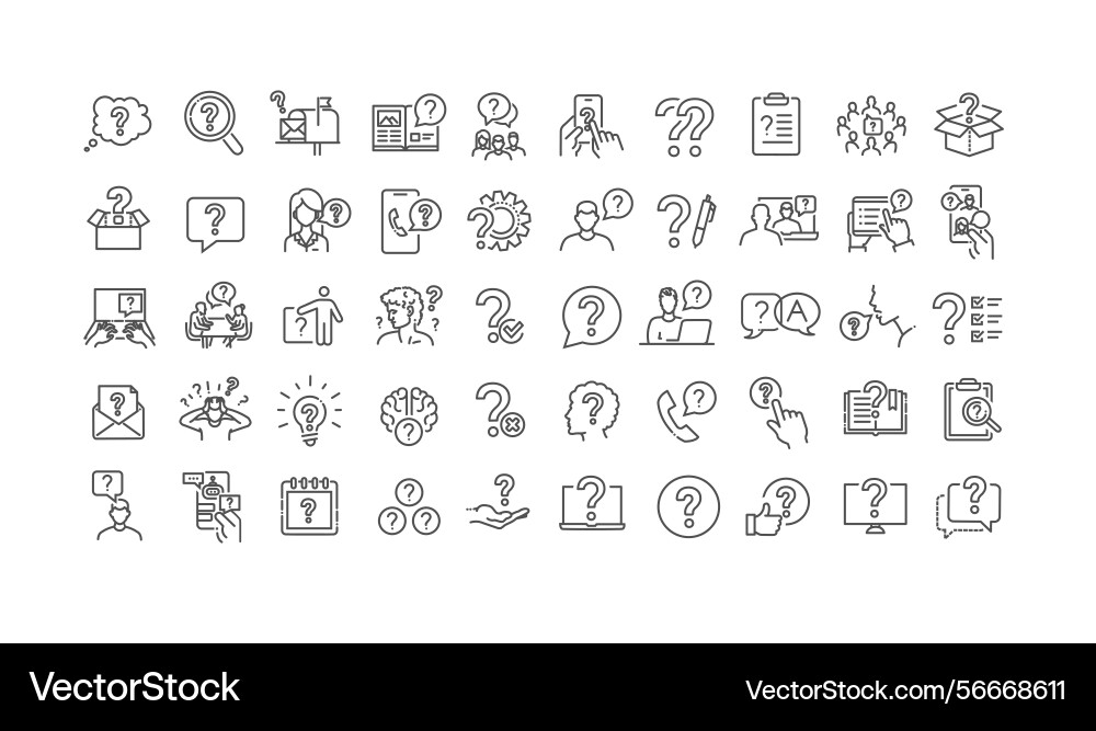 Question Mark Icon Set Royalty Free Vector Image