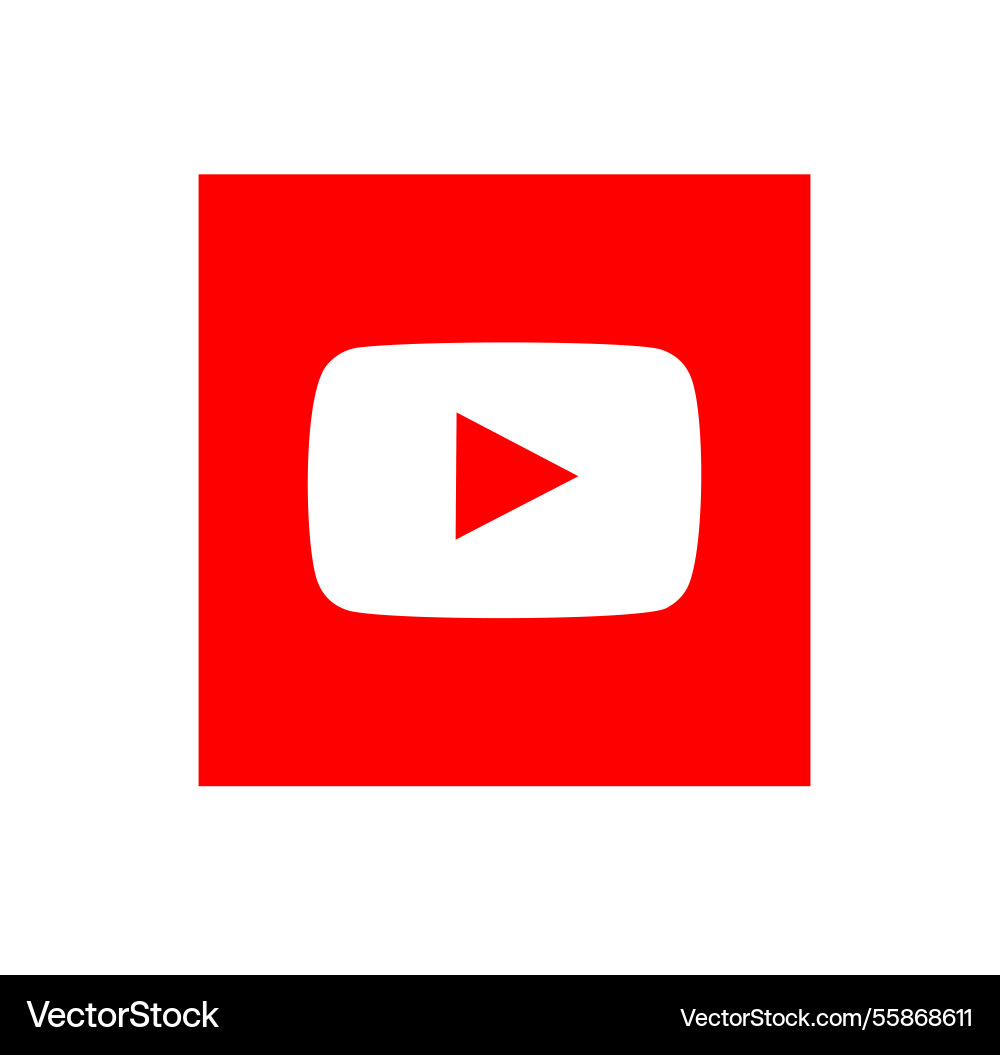 Youtube logo icon Royalty Free Vector Image - VectorStock