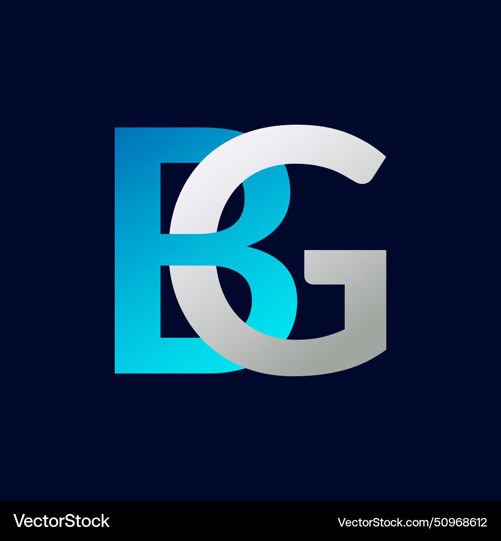 Bg letter logo template design Royalty Free Vector Image