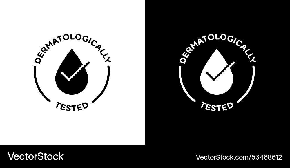 Dermatologically tested icon linear logo isolated Vector Image
