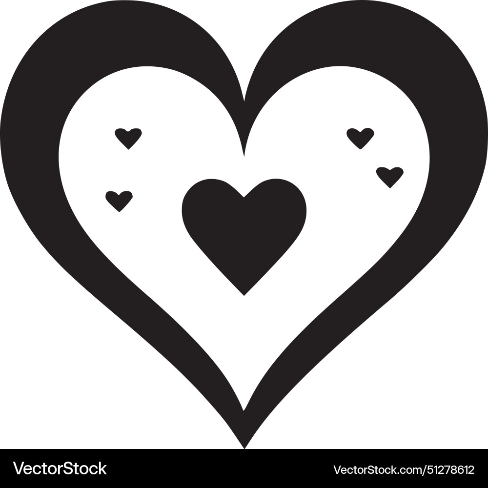 Heart - minimalist and simple silhouette Vector Image