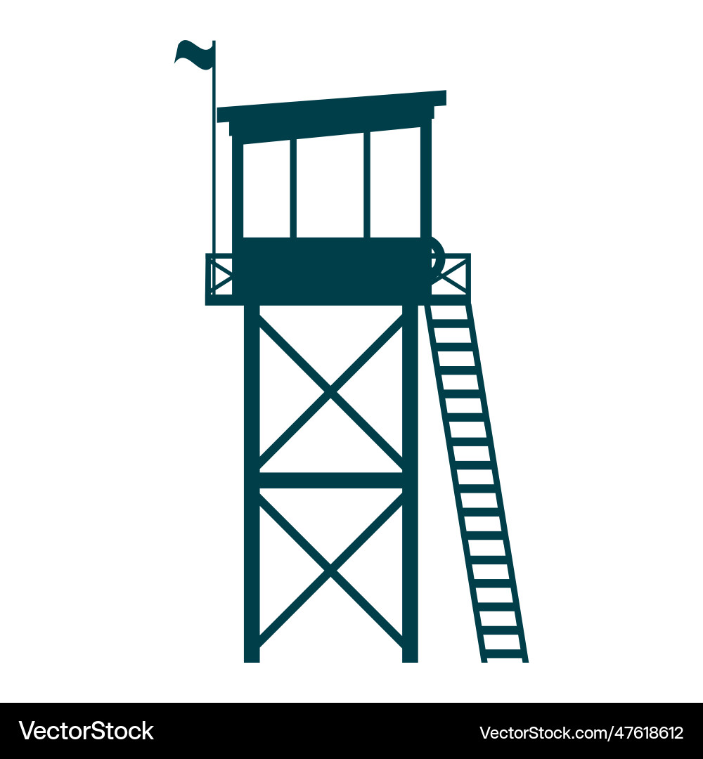 Lifeguard tower icon station beach building Vector Image