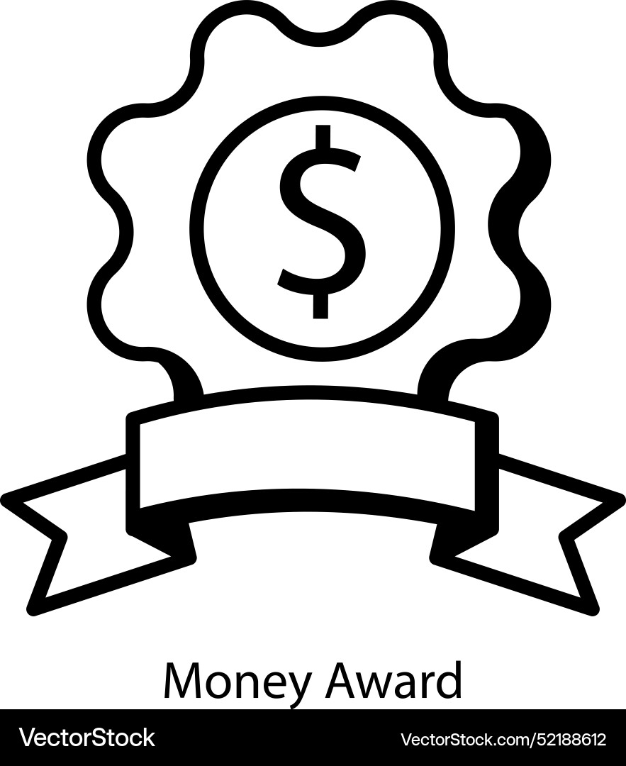 Money award Royalty Free Vector Image - VectorStock