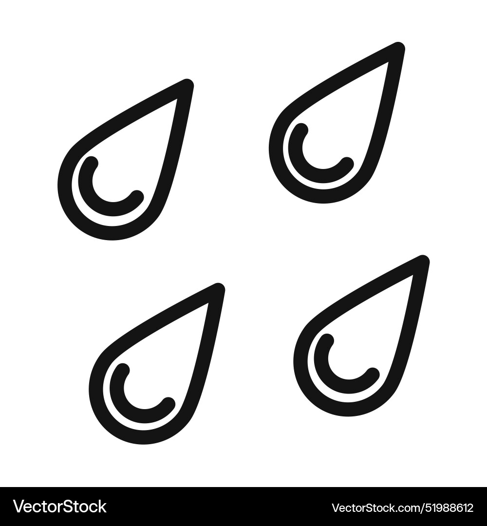 Weather raindrops icon perfect for forecast apps Vector Image